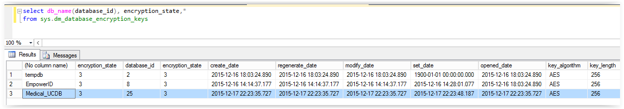 Encryption of IAM Data